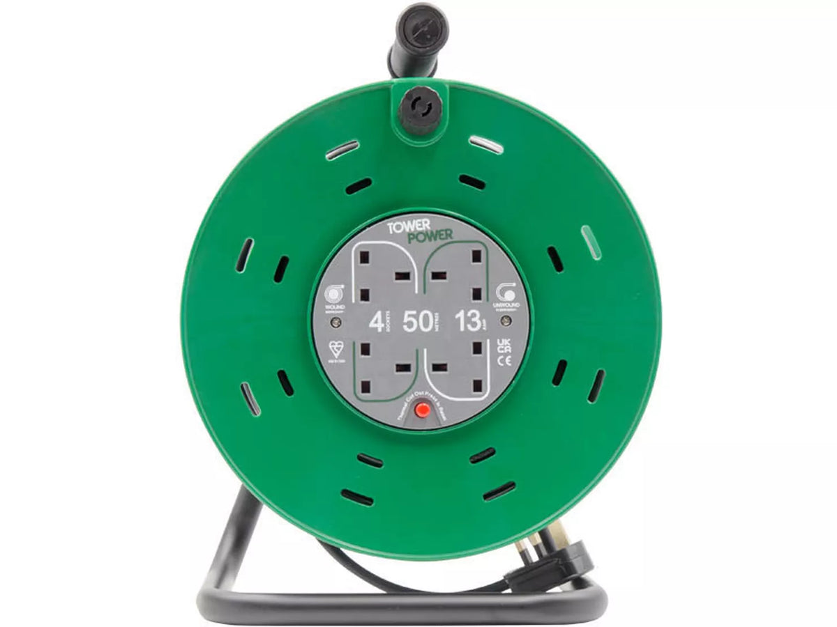 Tower 50 Meter 230v Extension Cable Reel