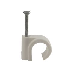 Unifix 4.5mm White Round Cable Clip (Box 1000)