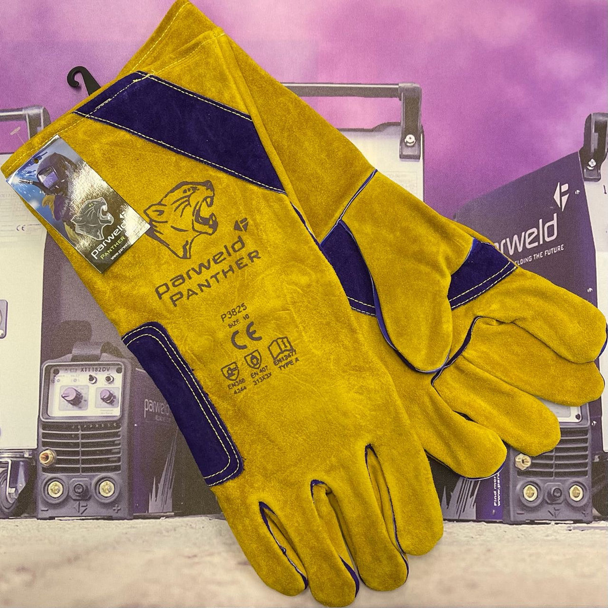 Parweld P3825 Heavy Duty Panther Premium Welding Gauntlet Glove (6 Pac
