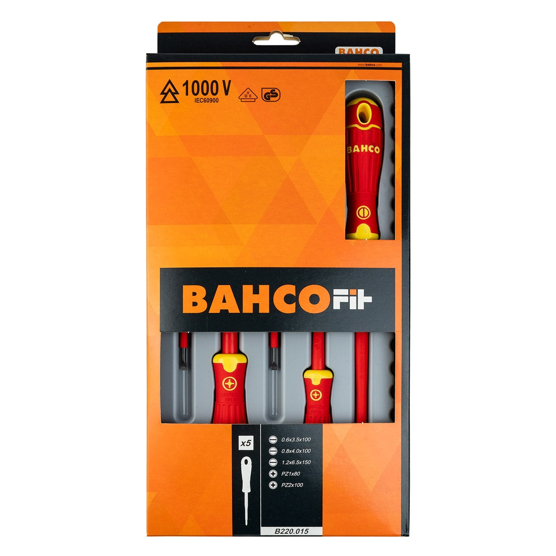 Bahco 5pc 1000v VDE Screwdriver Set B220.015
