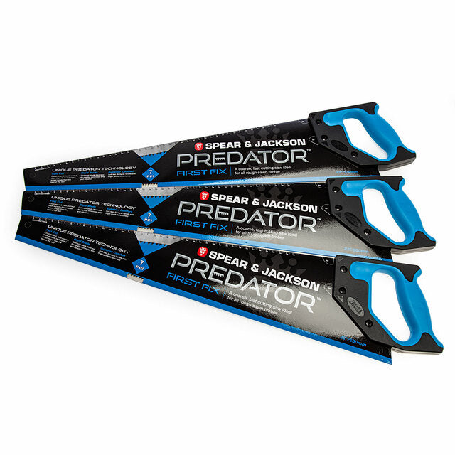 Spear & Jackson B98FF Predator First Fix Hand Saw Triple Pack 550mm (2